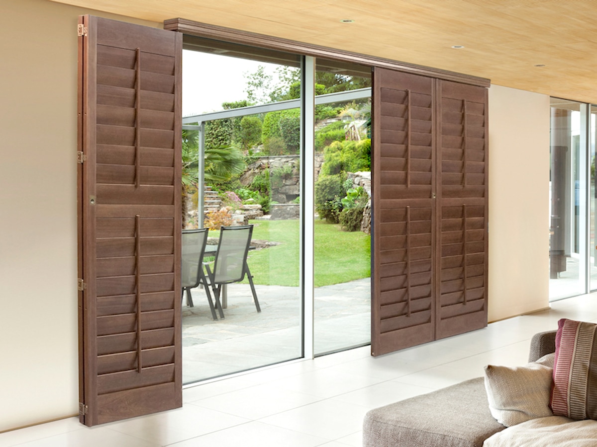 Plantation Shutters for Sliding Glass Doors | Norman USA